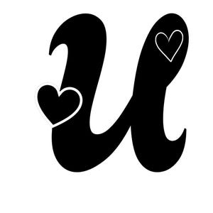 Heart Letter SVG Bundle, Romantic Alphabet Monogram, Cricut Cut Files ...