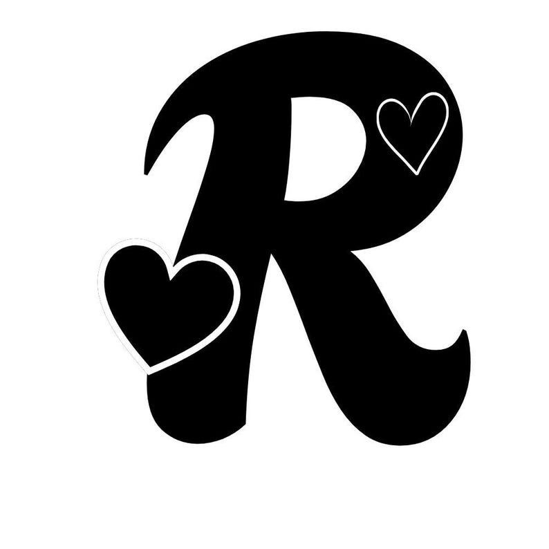 Heart Letter SVG, Alphabet Monogram, Laser Cut File (digital Download ...