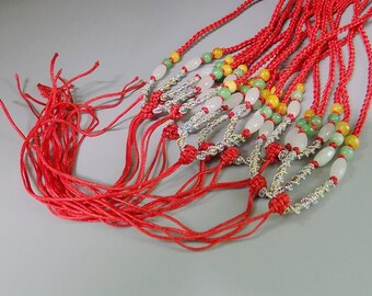 Jade Red String Necklace | Etsy
