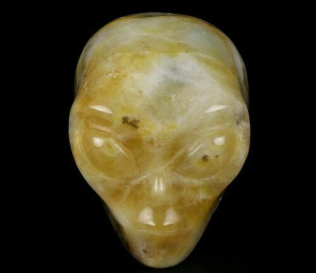 2.0 in Yellow Amazonite Alien Skull - Etsy