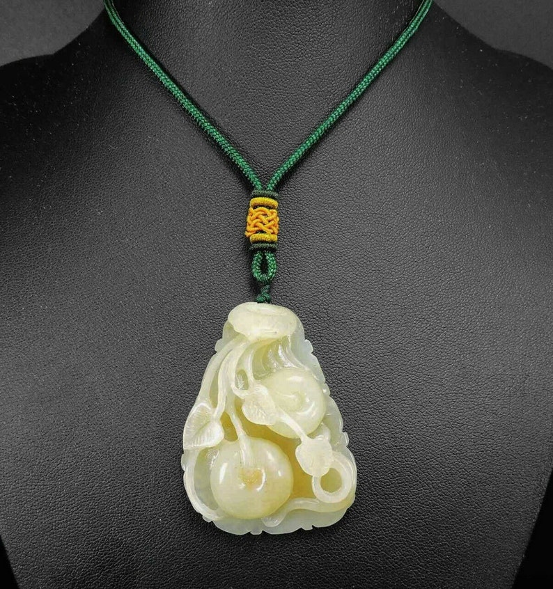 Persimmon & Ruyi Certified Natural Hand-carved Hetian Jade - Etsy