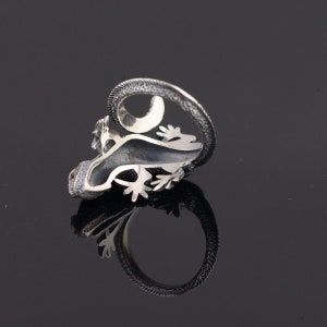 Sterling Silver Lizard Ring Adjustable Size - Etsy