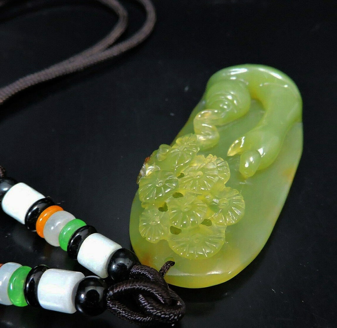Monk Tree and Jar Natural A Jadeite Pendant With Jade Necklace - Etsy