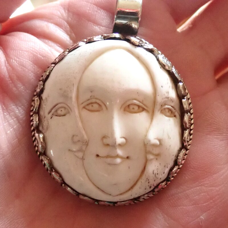 Carved Moon Face - Etsy