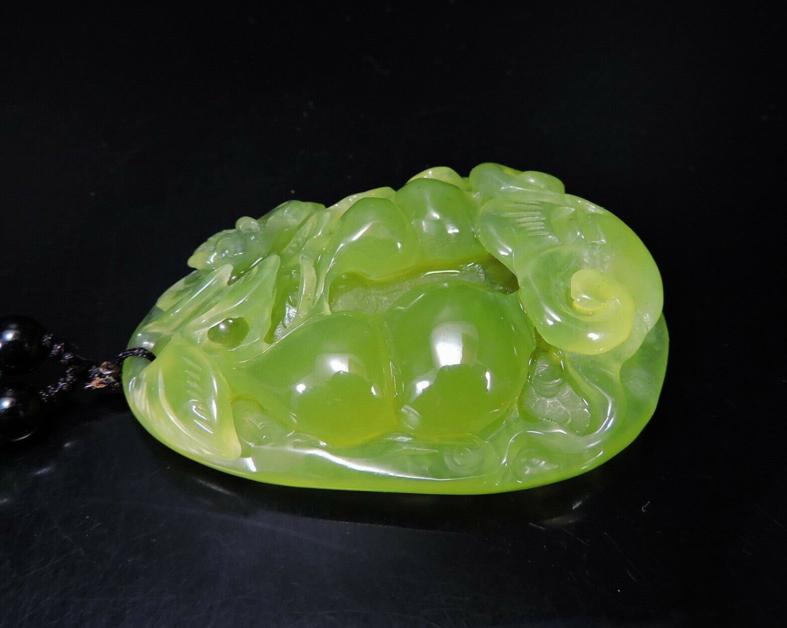 Hand-carved Bat and Gourd Jade Pendant Jadeite Necklace 100% | Etsy