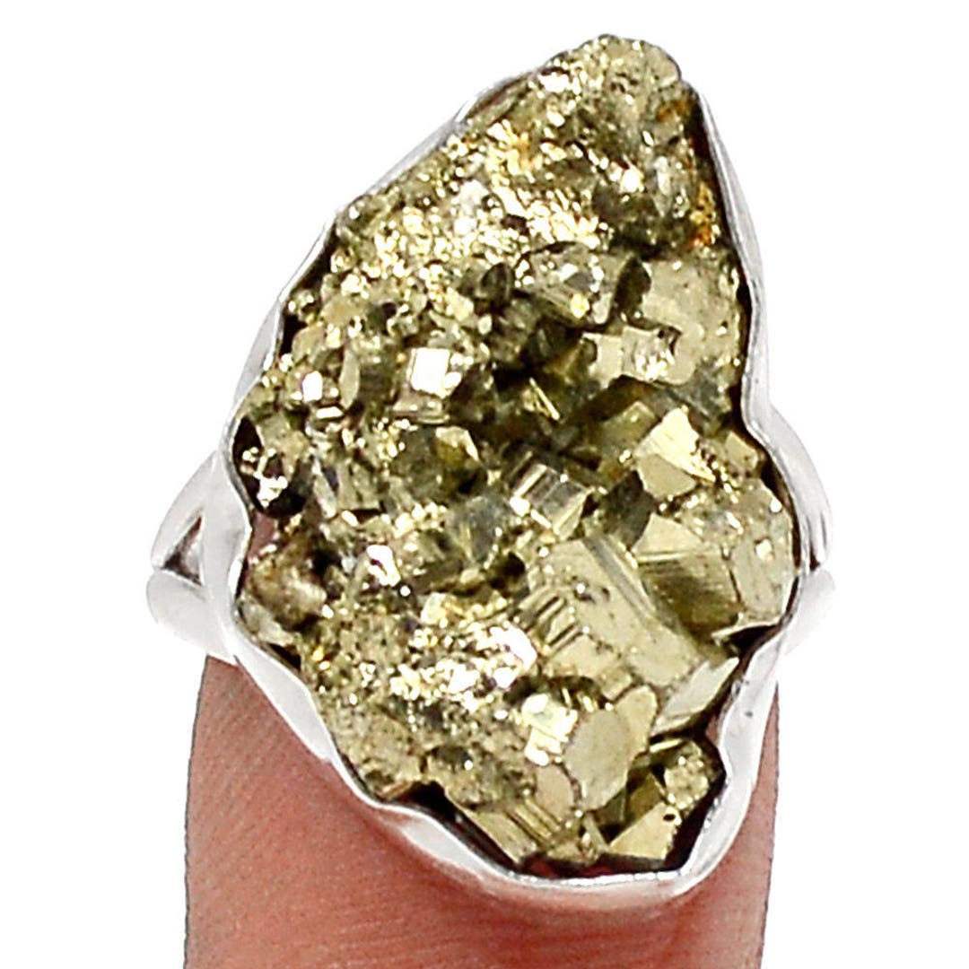 Peruvian Golden Pyrite Nugget Size 7.5 Ring - Etsy
