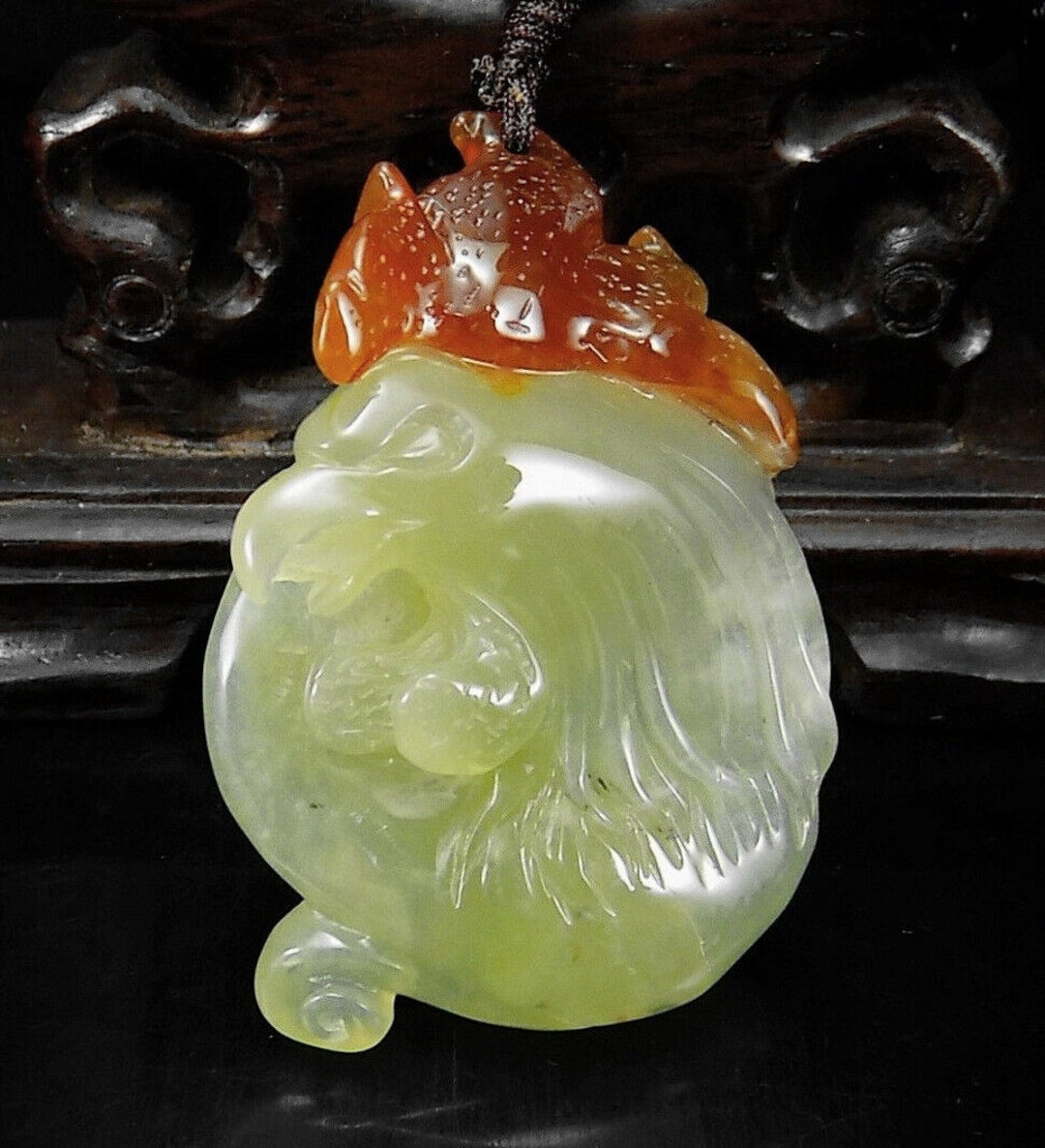 Carved Jade Rooster Head - Etsy