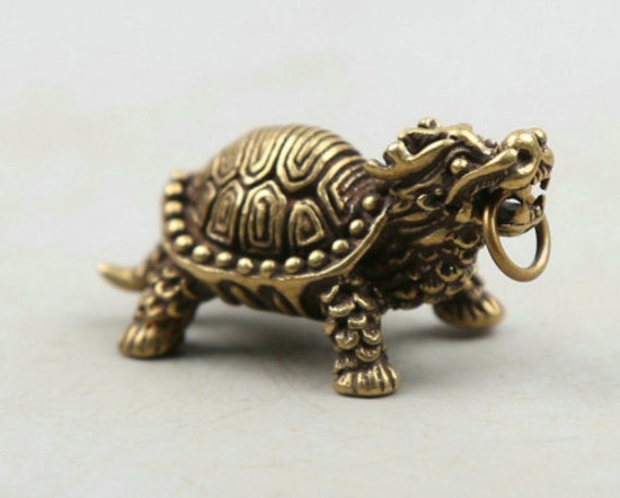 Bronze Dragon Tortoise Turtle Rui Beast Animal Small Pendant - Etsy