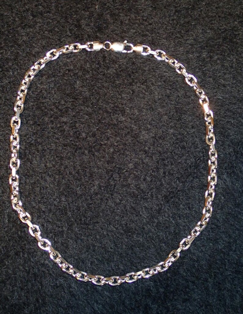 Sterling Silver Cable Chain Necklace 20 inch 6mm | Etsy