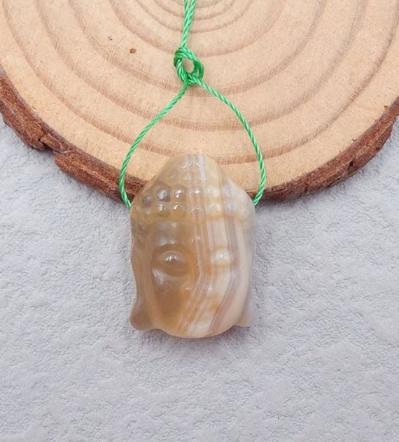 carved agate buddha - Gem