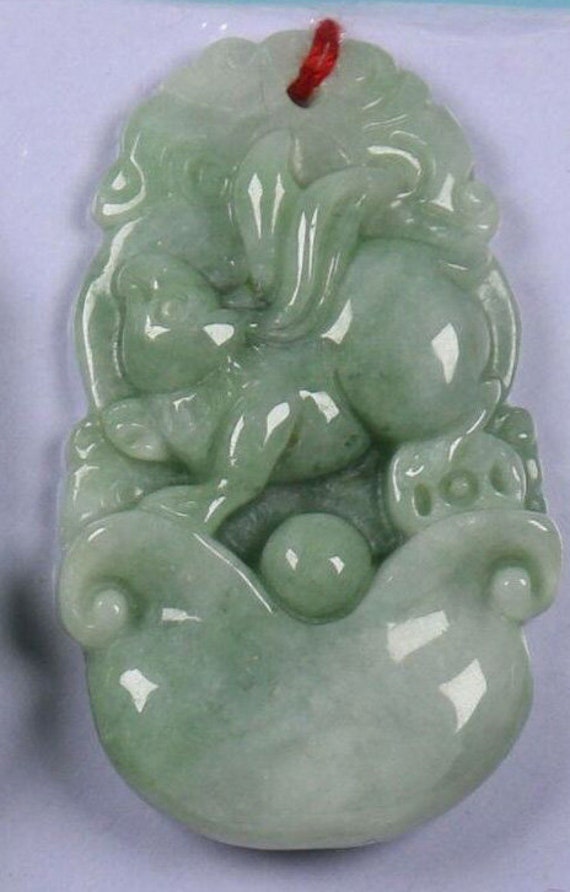 Carved Jade Pendant Signs of the Zodiac - Gem