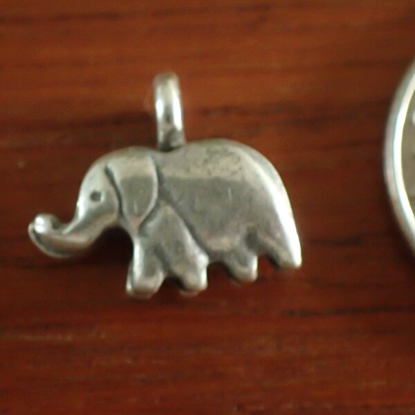 Small Elephant Charm - Etsy
