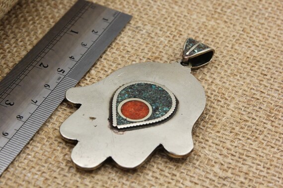 Tibetan Nepali Ethnic Tribal Turquoise Hamsa Hand of … - Gem