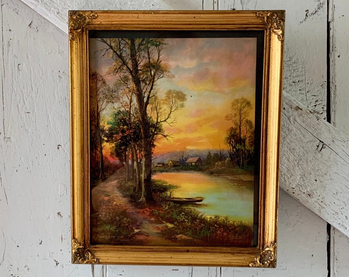 Gold Frame Litho W. M. Thompson Litho Print in Vintage Gold Frame - Etsy