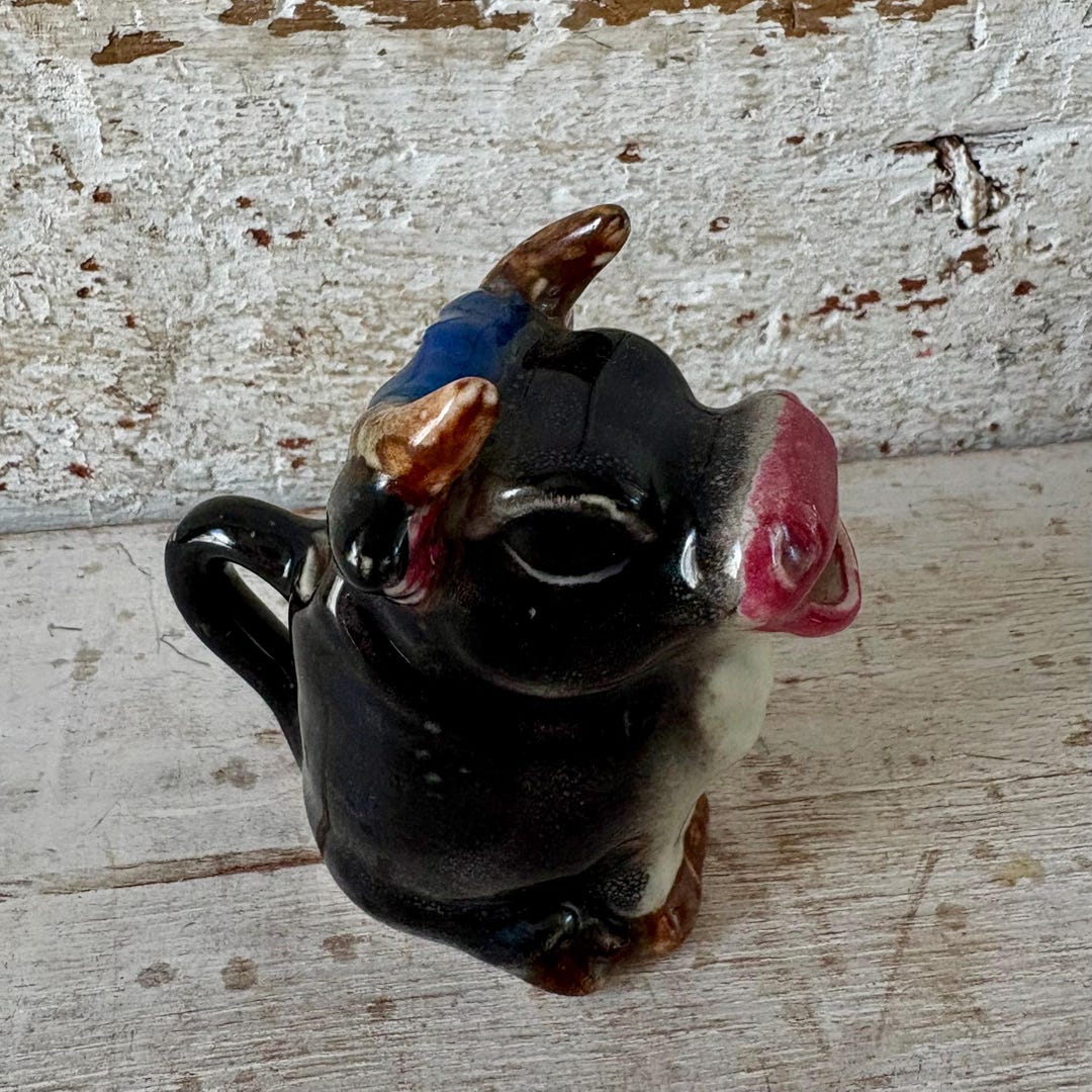 Miniature Bull Pitcher Tiny Vintage Bull Jug Made in Japan - Etsy