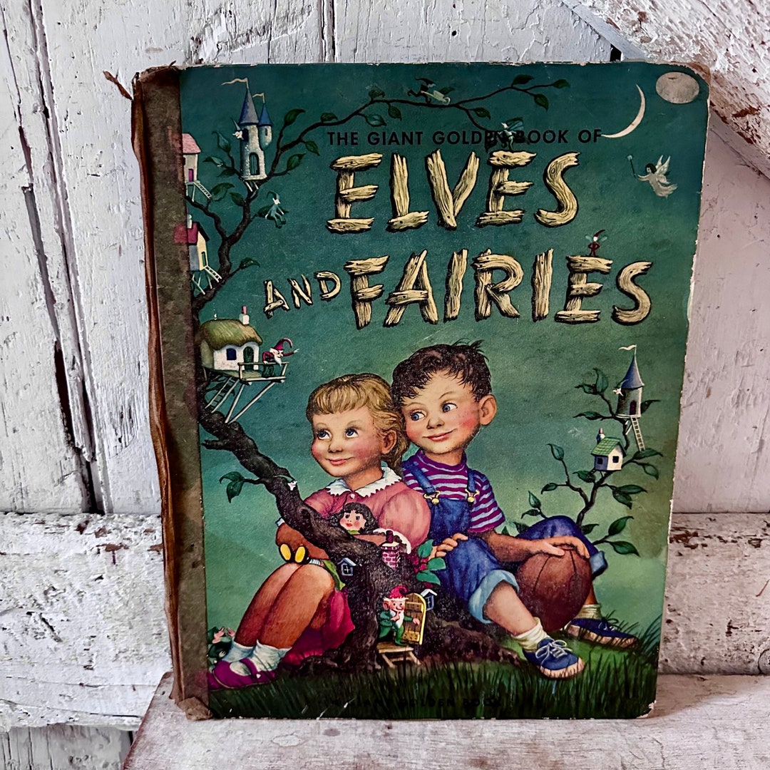 1950s Childrens Book Elves and Fairies 1951 Giant Golden Book Vintage ...