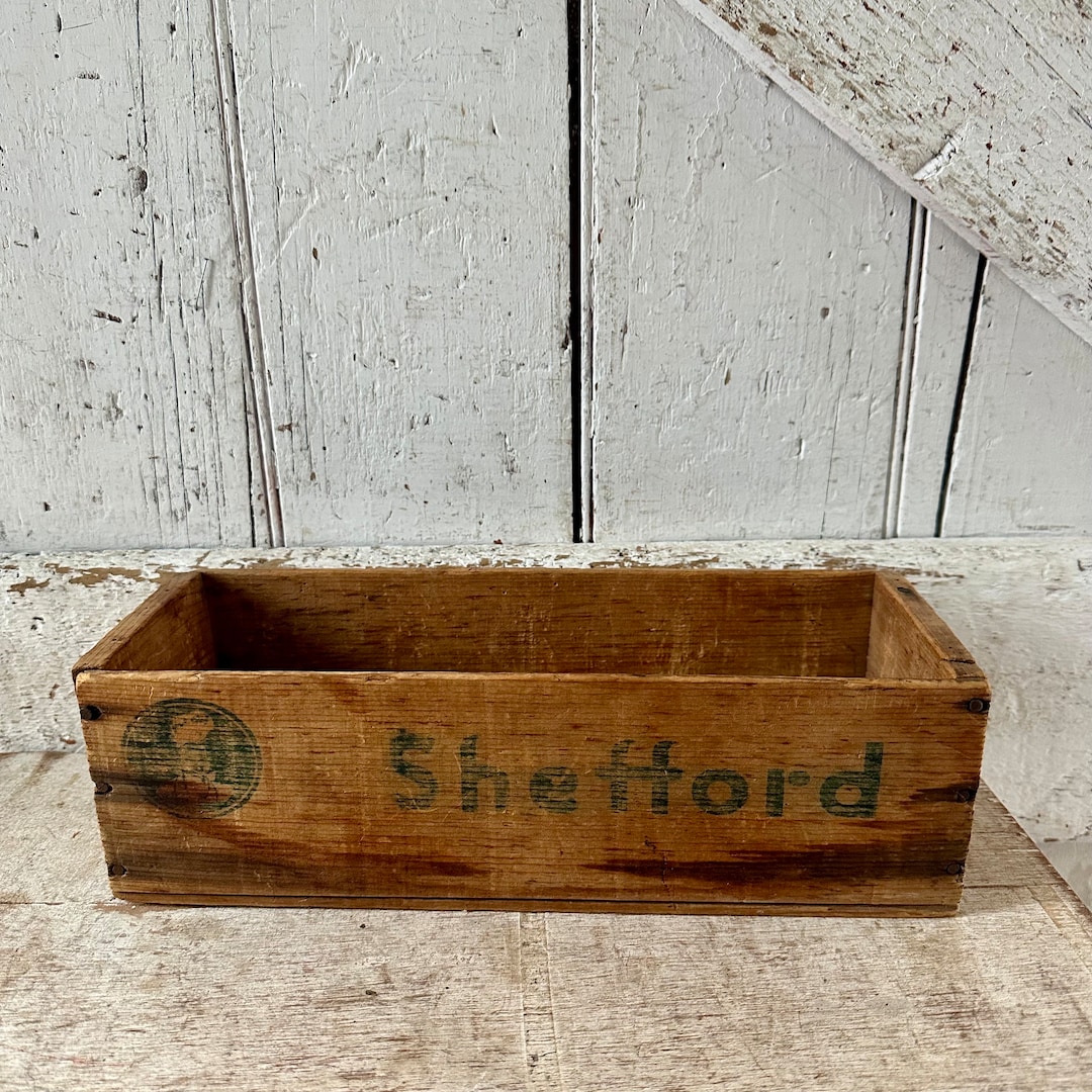Wooden Box Cheese Box Vintage Shefford Cheese Primitive Decor - Etsy