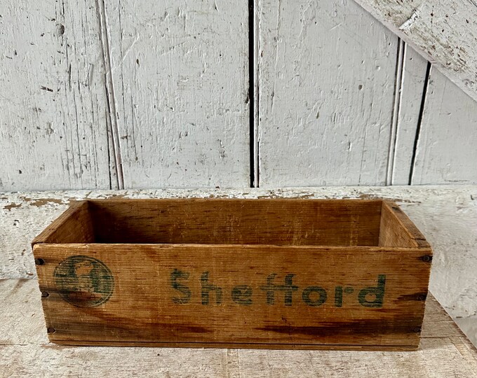 Wooden Box Cheese Box Vintage Shefford Cheese Primitive Decor - Etsy