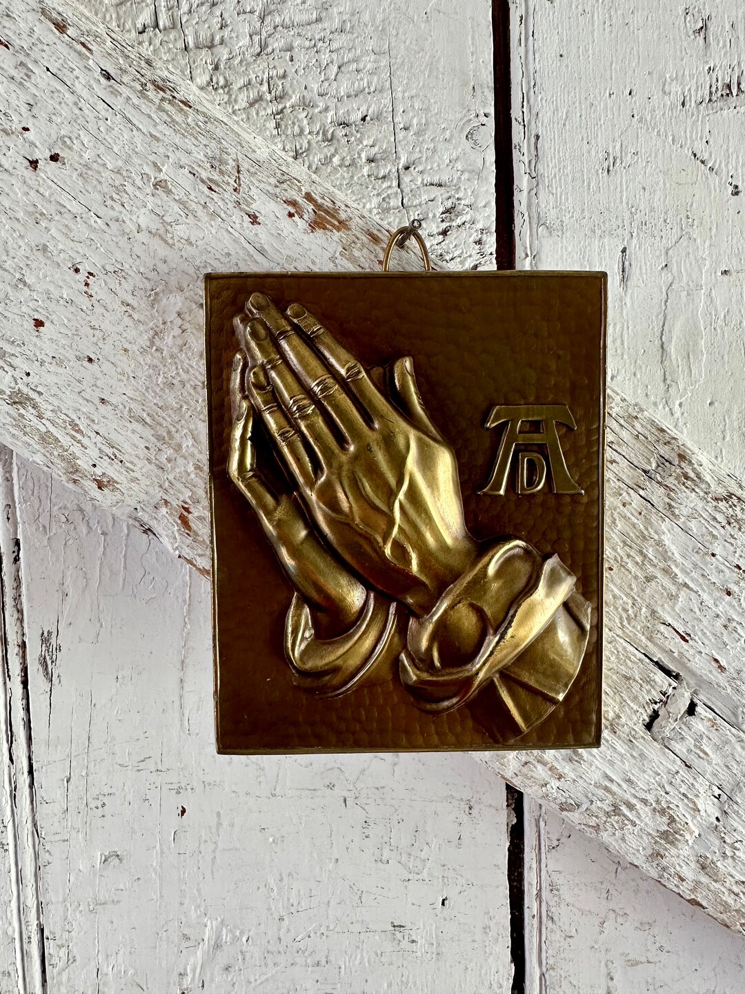 Praying Hands Brass Plaque Metal Wall Decoration Plaque Made in Western ...