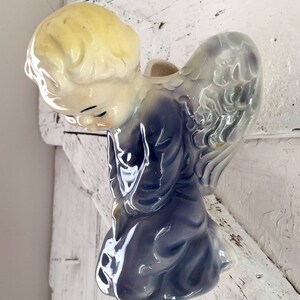 Angel Wall Pocket Royal Copley Angel Vase Blue White Ceramic Vintage - Etsy