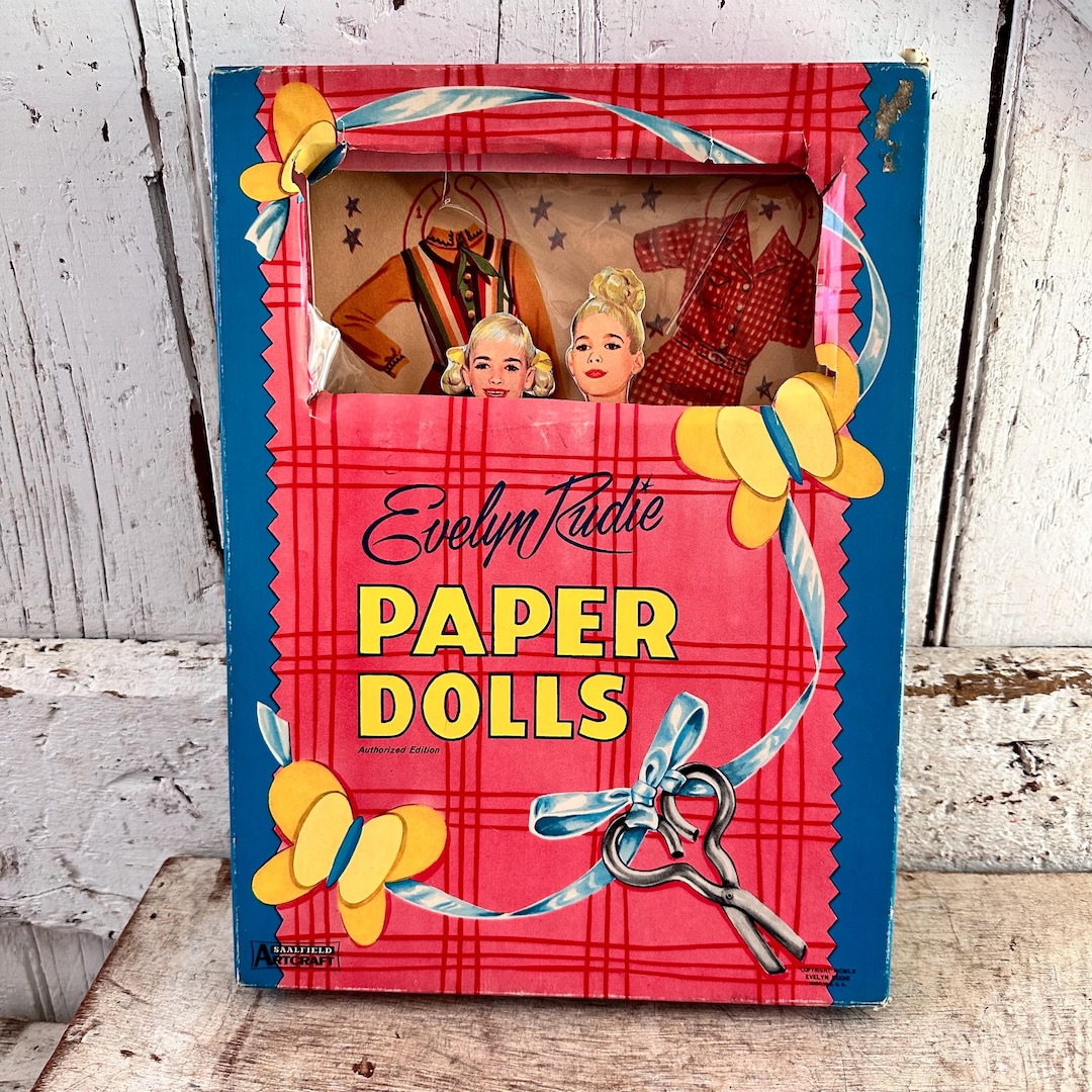 Paper Dolls 1960 Evelyn Rudie Paper Dolls Saalfield Artcraft Uncut ...
