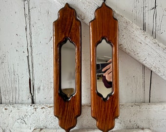 Small Wooden Vintage Mirror - Etsy