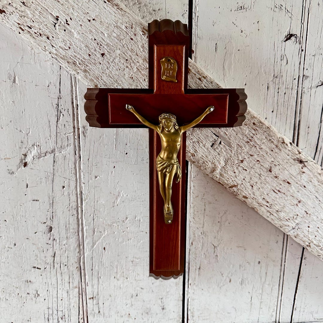 Catholic Crucifix Last Rites Wood Wall Cross Vintage Cross Christian - Etsy