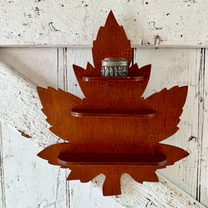 Leaf Shelf Wood Maple Leaf With Three Shelves Vintage Wall Shelf - Etsy