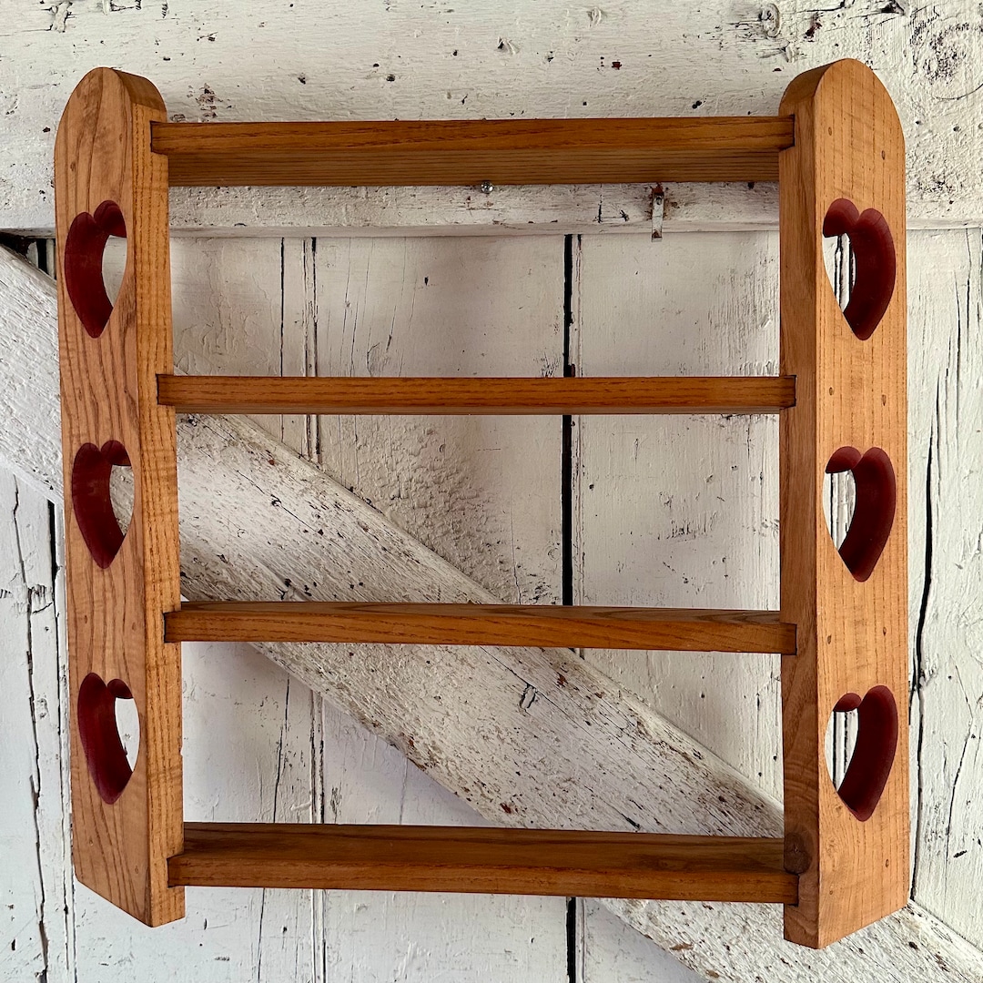 Shelf Wood Heart With Shelfs Vintage 1980s Four Shelves - Etsy