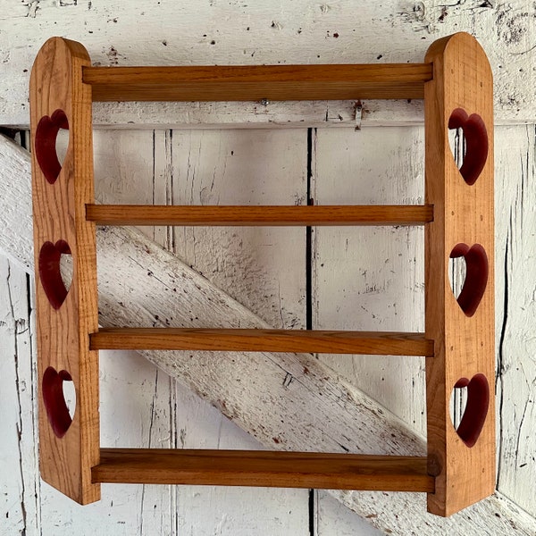 Wood Heart Shelf - Etsy