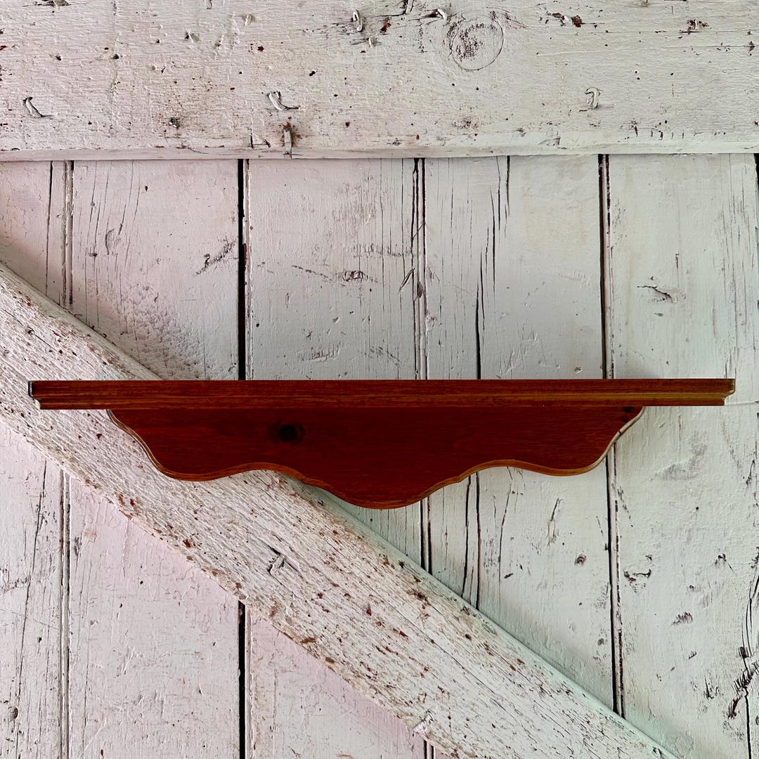 Wall Shelf Wood Simple Vintage Kitchen Shelf 17 X 4 Inch Shelf - Etsy