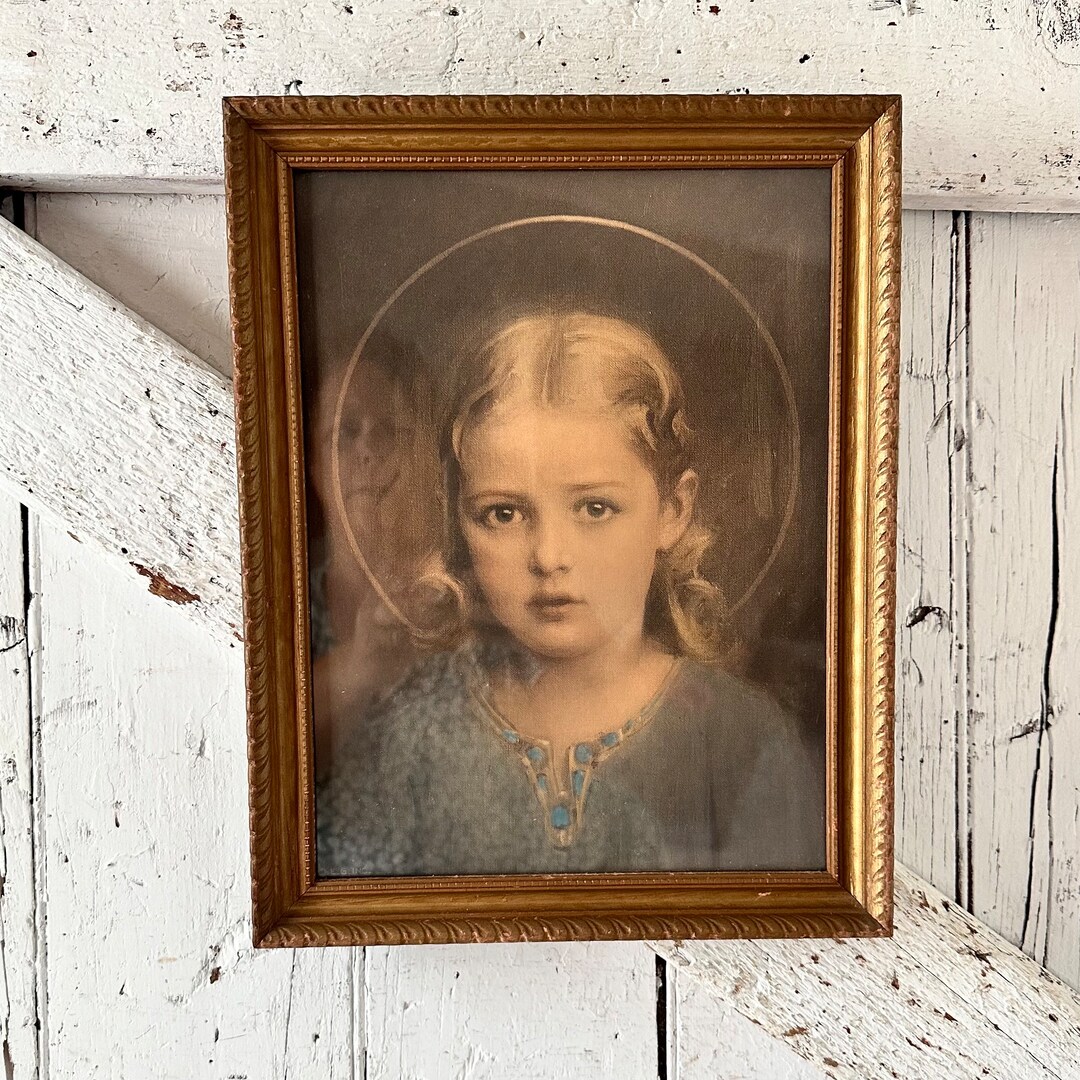 Virgin Mary Most Holy Print Framed C. Bosseron Chambers Vintage ...