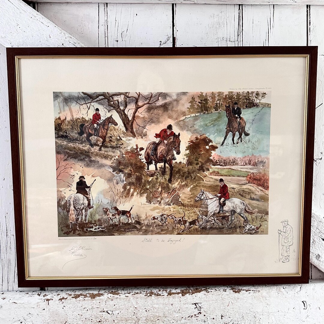 Fox Hunt Print Gillian Harris Signed Limited Edition Hunting Print ...