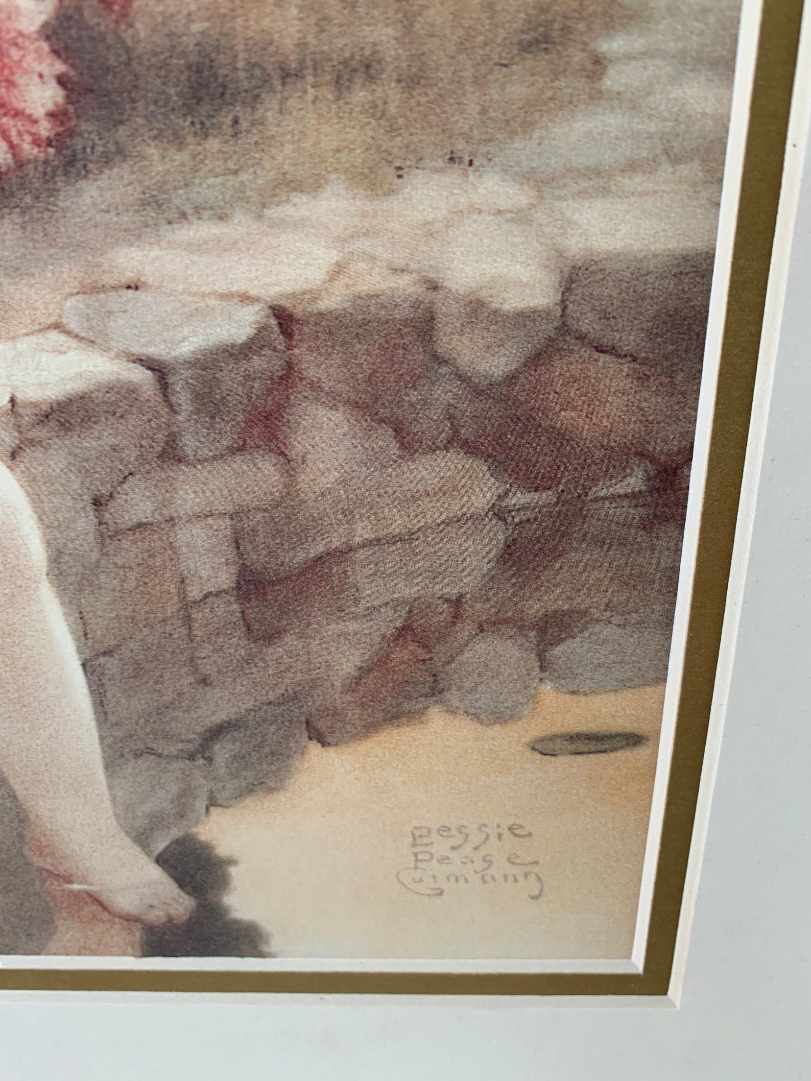 Baby Angel Prints by Bessie Pease Gutmann set of two blue | Etsy