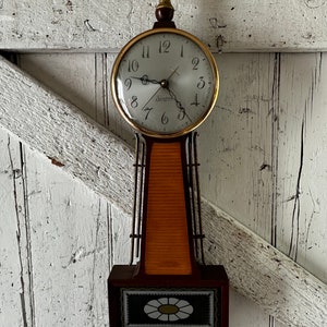 Clock Banjo Electric Made by Sessions Eagle Finial Vintage Banjo Clock ...