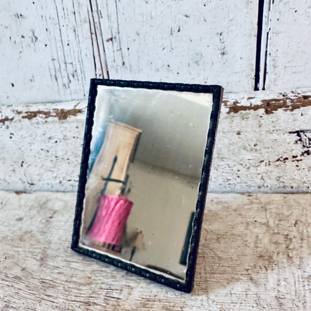 Antique Travel Mirror Hand Held or Table Top 5 X 3.5 Inch Mirror - Etsy