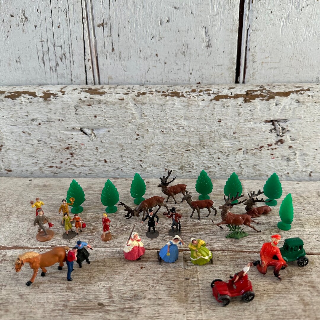 Tiny Miniatures Figurines Toys Lot of 24 Variety of Small Items for ...