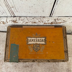 Cigar Box Amerada Primitive Rustic Cigar Box Vintage - Etsy