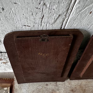 Antique Frame Folk Art Hand Carved Cabin Trees Picture Frame Pair of ...