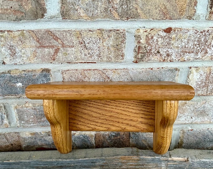 Wooden Wall Shelf Oak Wood Small Size Oak Wood Vintage Hanging Wood ...