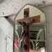 Antique Mirror With Copper Crucifix Cross Beveled Mirror Wheat - Etsy