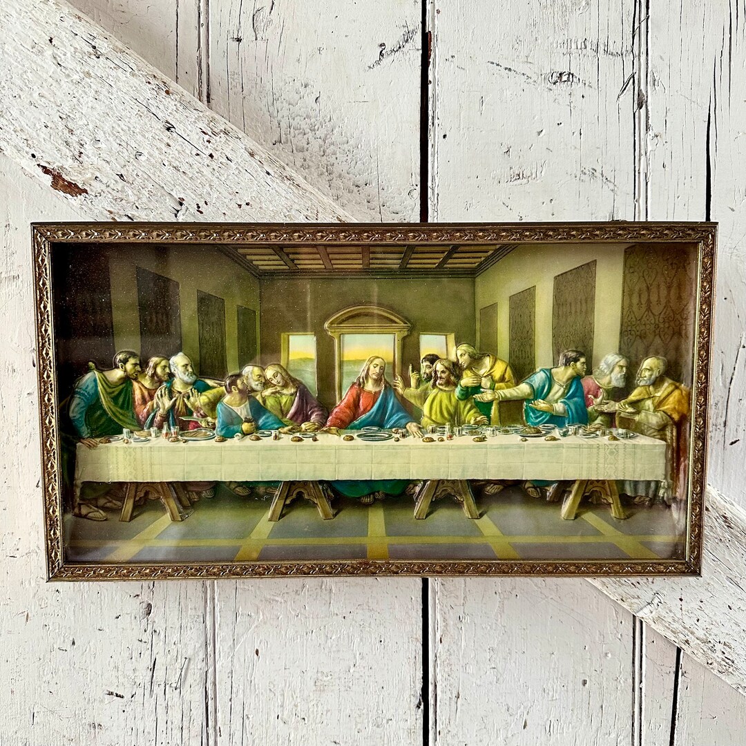 Lords Last Supper 3-D Vintage Gold Metal Frame - Etsy