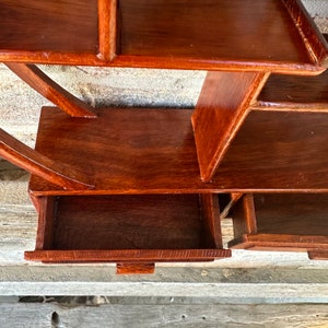 Round Shelf With Sections Asian Style Rosewood Free Standing Shelf - Etsy