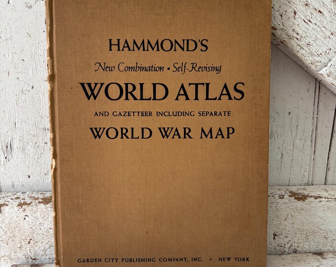 Hammond's World Atlas World War Map Copyright 1943 - Etsy
