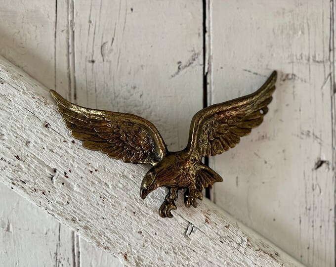 Eagle Wall Decor Gold Cast Iron Pediment Architectural Ornate Carved ...