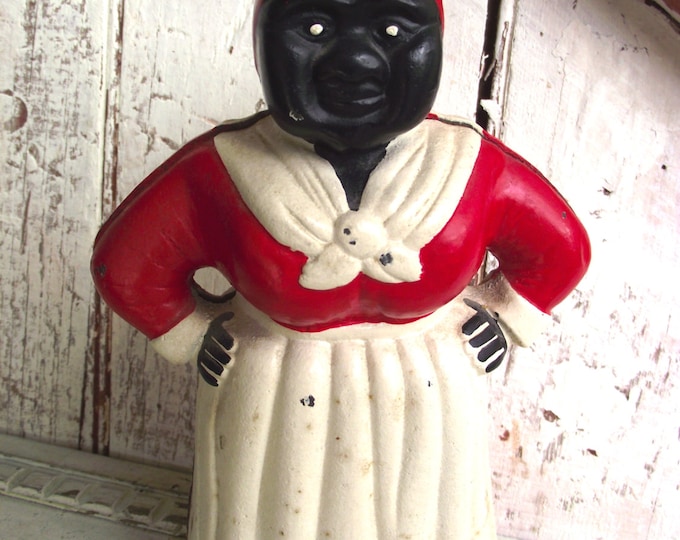 SALE PRICE REDUCED, Vintage Cast Iron Aunt Jemima Mammy Bank, Primitive ...