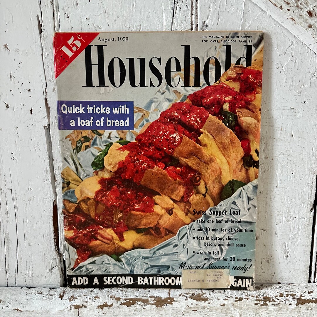 Vintage Household Magazine August 1958 Edition - Etsy