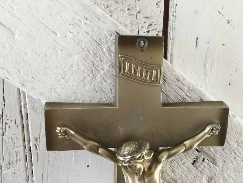 Crucifix Cross Parsons Metal Gold Finish Cross Vintage 1950s - Etsy