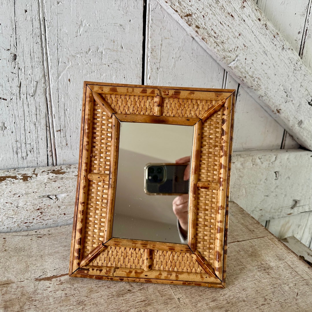 Mirror Bamboo Frame Small Size Vintage Mirror 9 X 7 Inch Mirror - Etsy