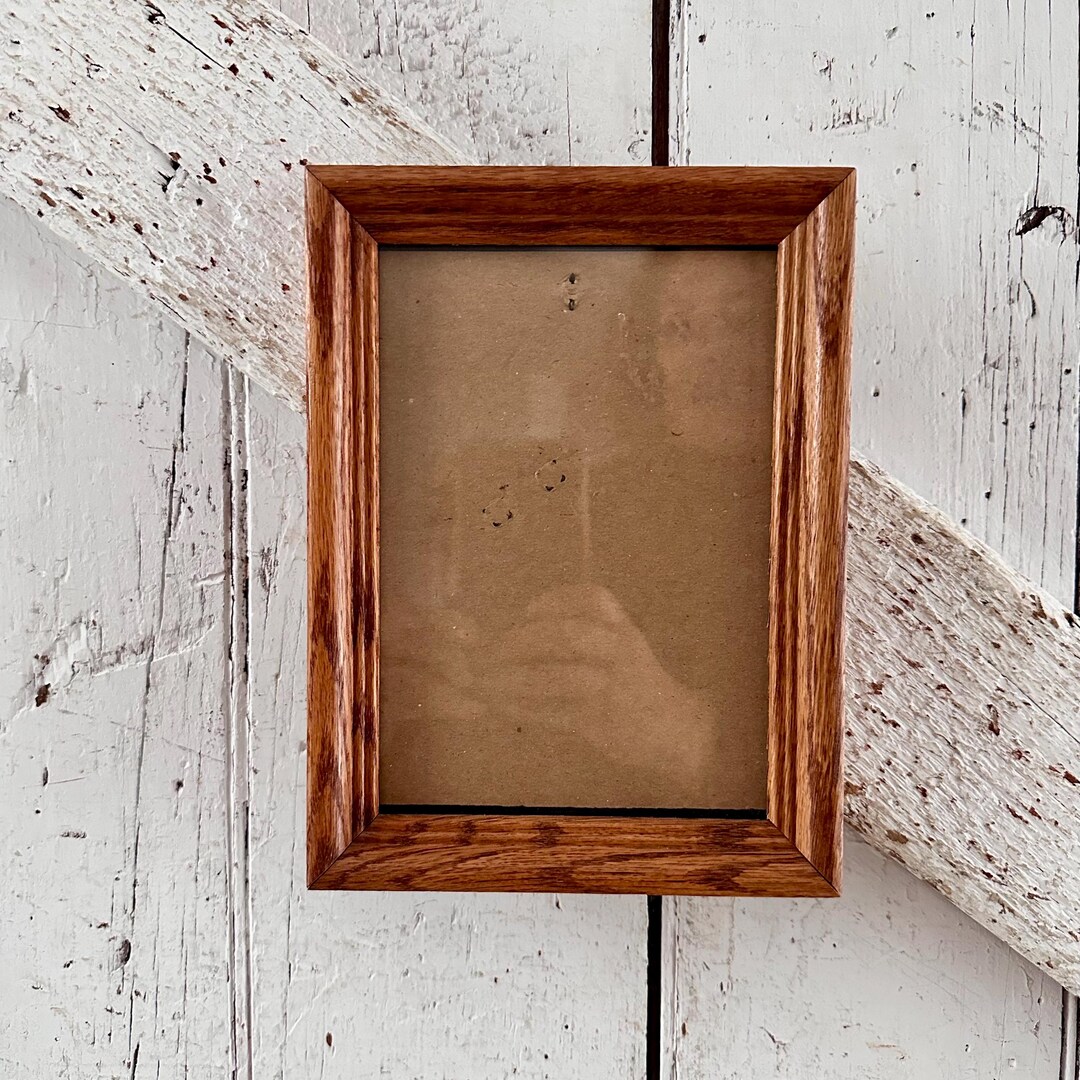 Frame Small Oak Wood Frame Vintage Frame 7 X 5 Inch Frame - Etsy